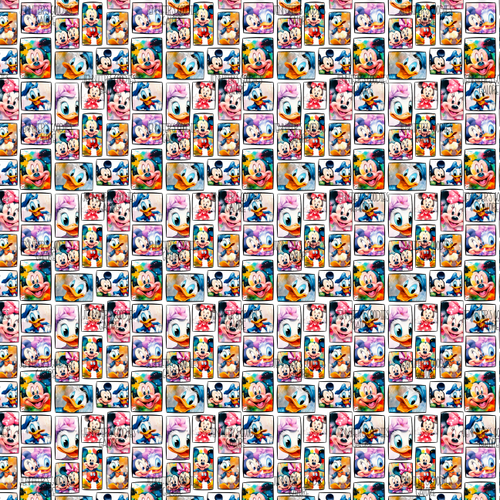 8x12", Mickey Leather, Custom Printed Leather, Mickey Collage Leather ...