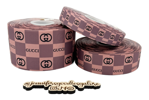 Gucci Ribbon, Boujee Ribbon, Checkered Gucci Ribbon, COPPER ROSE ...