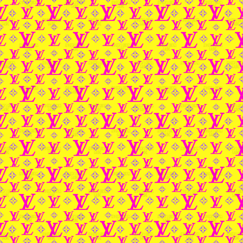 8x11", LV Synthetic Leather, Custom Leather Sheets, Neon YELLOW/PINK LV ...