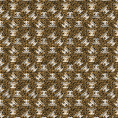 9x11", Chanel Synthetic Leather, Custom Leather Sheets, Leopard Chanel ...