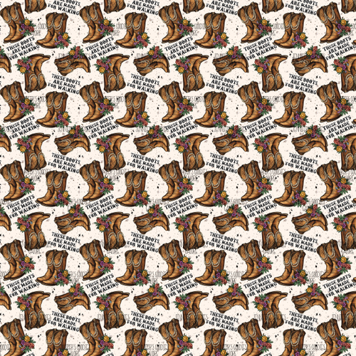 9x12", These Boots Were Made for Walking Synthetic Leather, Custom ...