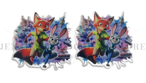 50mm, Zootopia Resins, Planar Resins, Nick, Judy, Embellishments, Badge ...