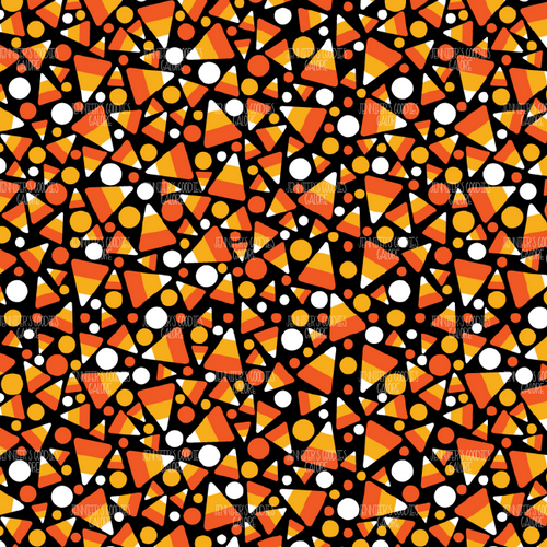 8x12", Halloween Leather, Candy Corn Synthetic Leather, Custom Printed ...