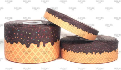 Ice Cream Ribbon, Cone Ribbon, Chocolate Ice Cream, Summer Ribbon, Cone ...