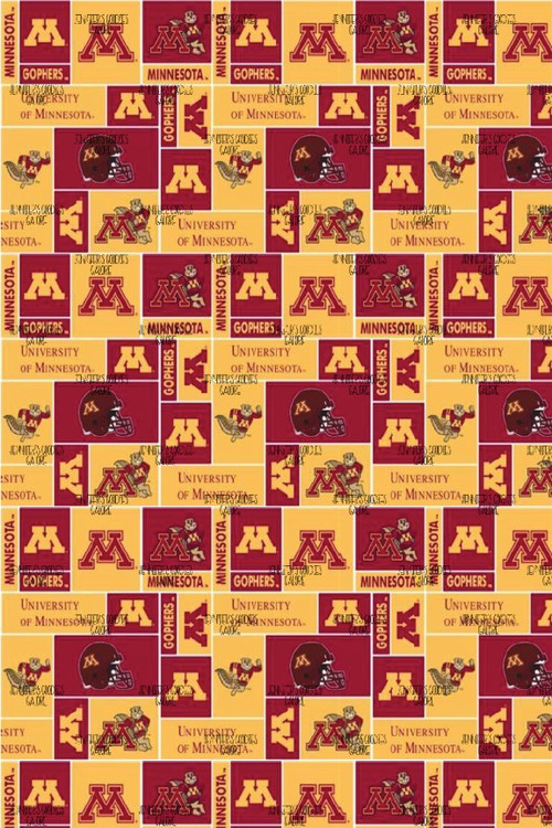 8x12", Football Fabric, University of Minnesota Synthetic Leather ...