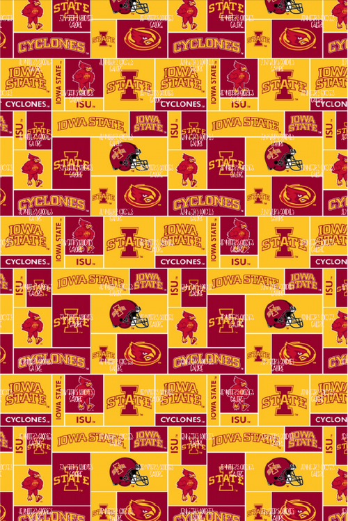 8x12", Football Fabric, Iowa State Synthetic Leather, Cyclones Leather ...