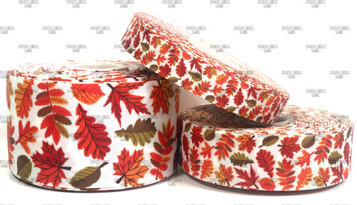Fall Leaves Ribbon, Autumn Ribbon, Leaves Ribbon, Fall Ribbon, Hair Bow ...