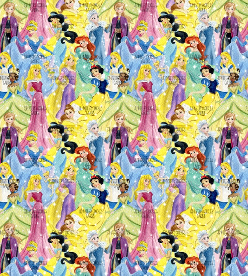 8x12", Watercolor Princess Synthetic Leather, Custom Leather Sheets ...