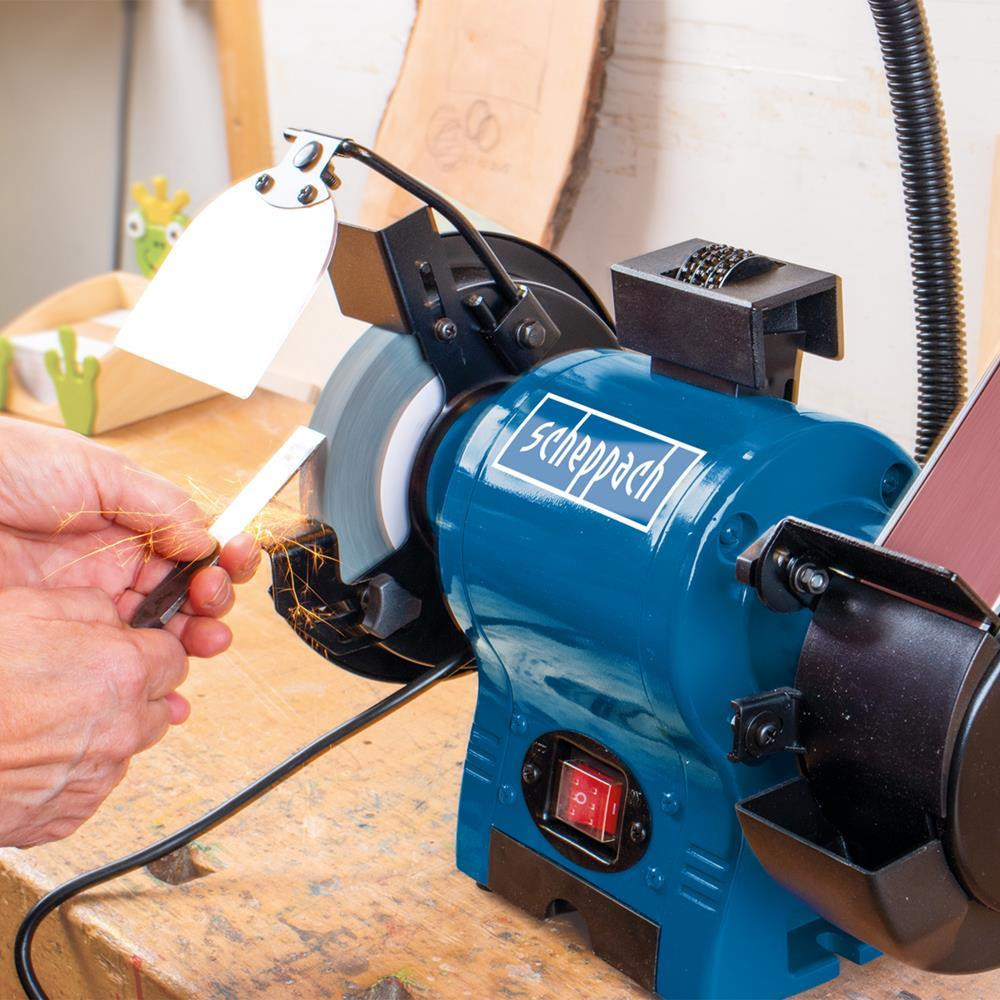 Scheppach BGS700 150mm Bench Grinder / Linisher | Next Day Delivery ...