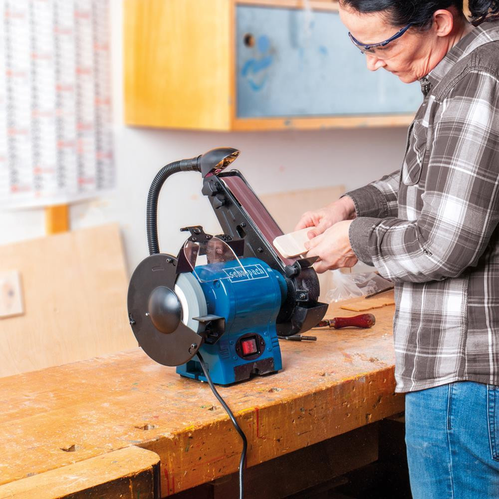 Scheppach BGS700 150mm Bench Grinder / Linisher | Next Day Delivery ...