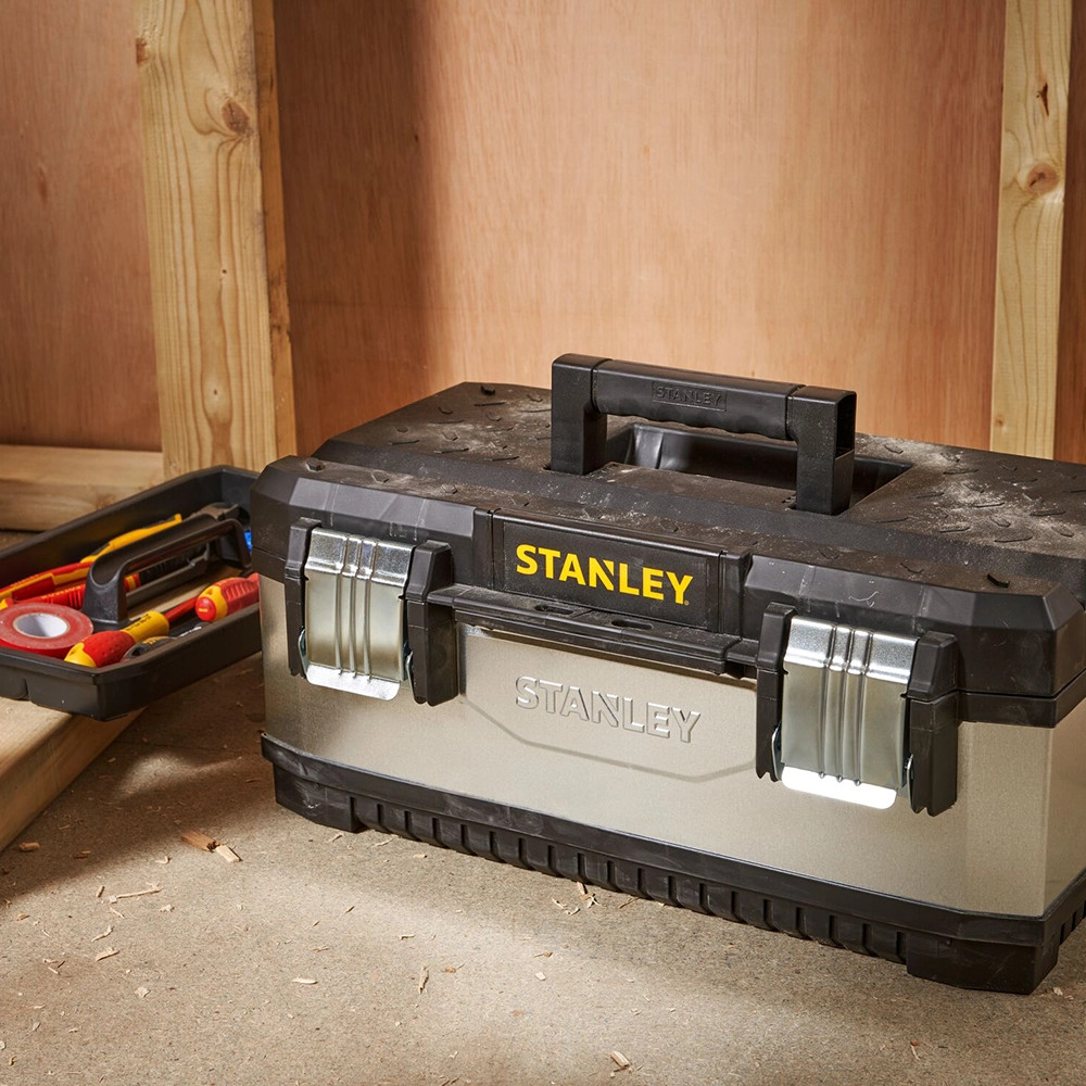 Stanley 1-95-619 Galvanised Tool Box (23'') | Stanley Tool Box | ITS.co.uk