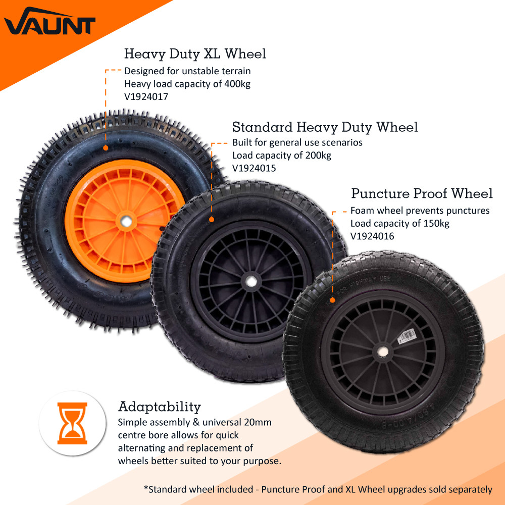 Vaunt Heavy Duty XL Rubber Wheelbarrow Wheel | Vaunt Wheelbarrows | ITS ...