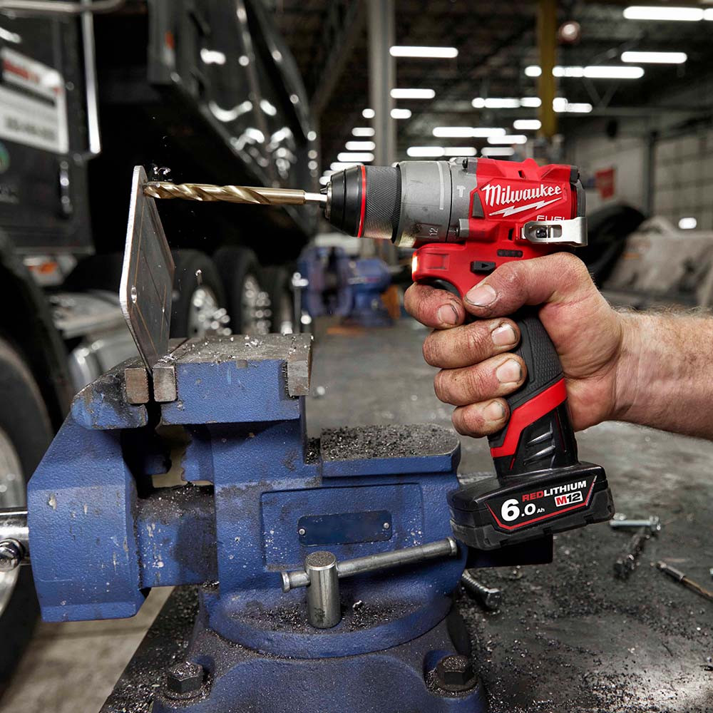 Milwaukee M12 FPD2-602X 12V Combi Drill with 2x 6.0Ah Batteries ...