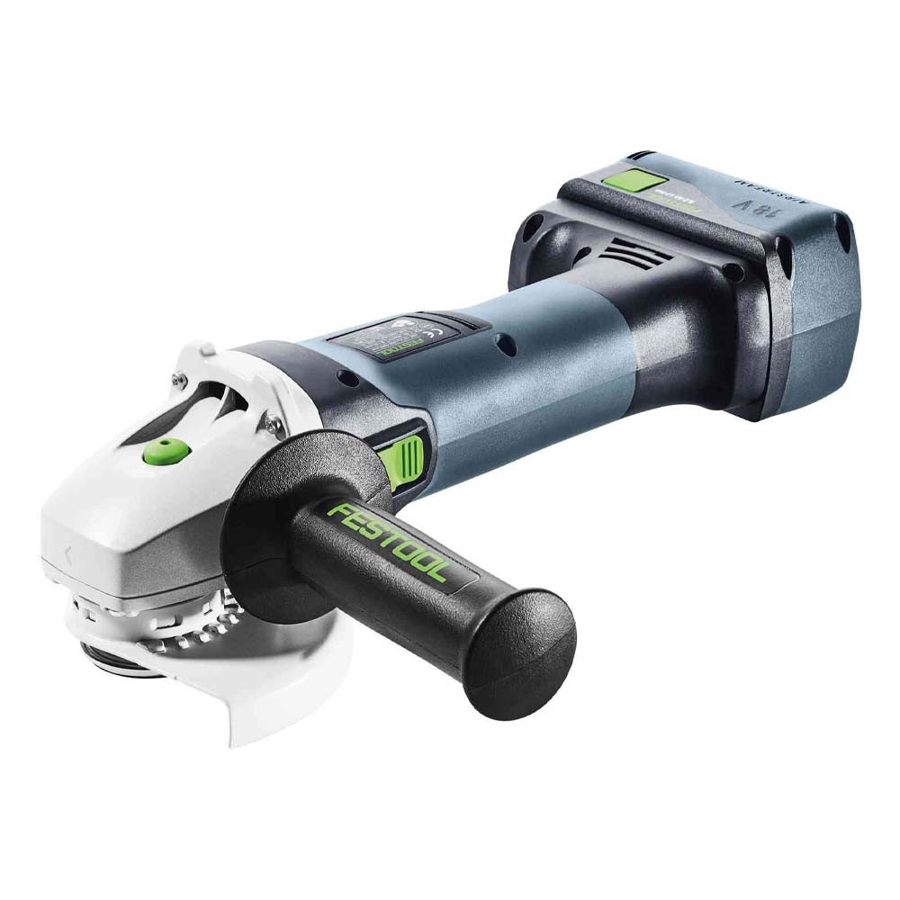 Festool AGC 18-125 18V Brushless Angle Grinder, 2x 5.0Ah Batteries ...