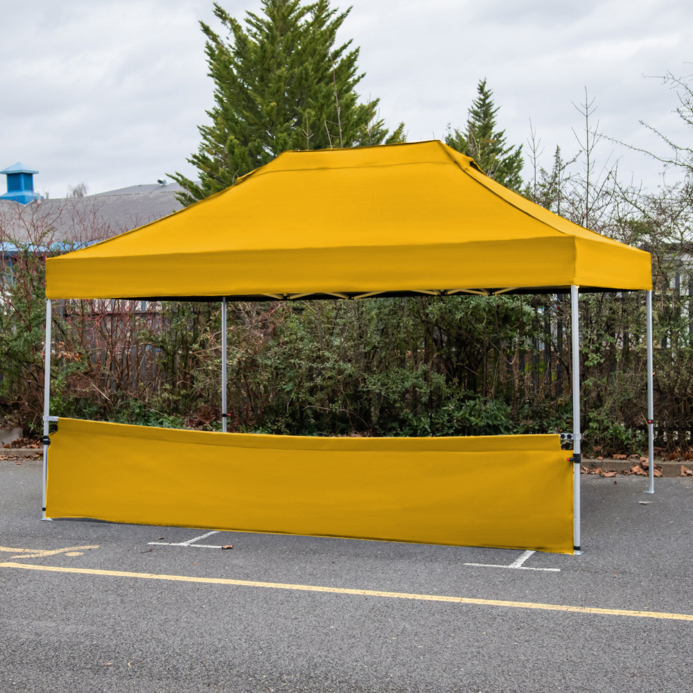 Vaunt 4.5m x 1m Plain Gazebo Half Side Panel - Yellow | Vaunt Gazebo ...