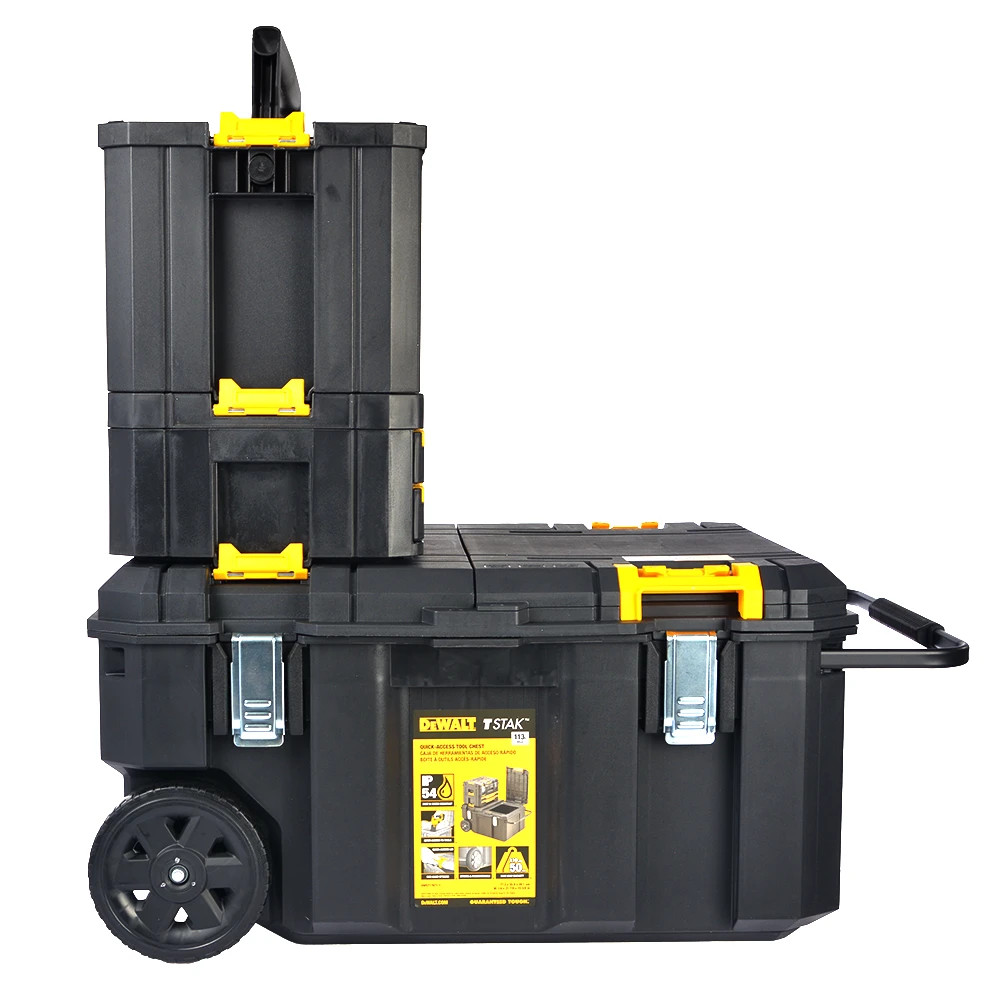 Dewalt TSTAK Rolling Tool Chest, Shallow Drawer Tool Box & Open Tote ...