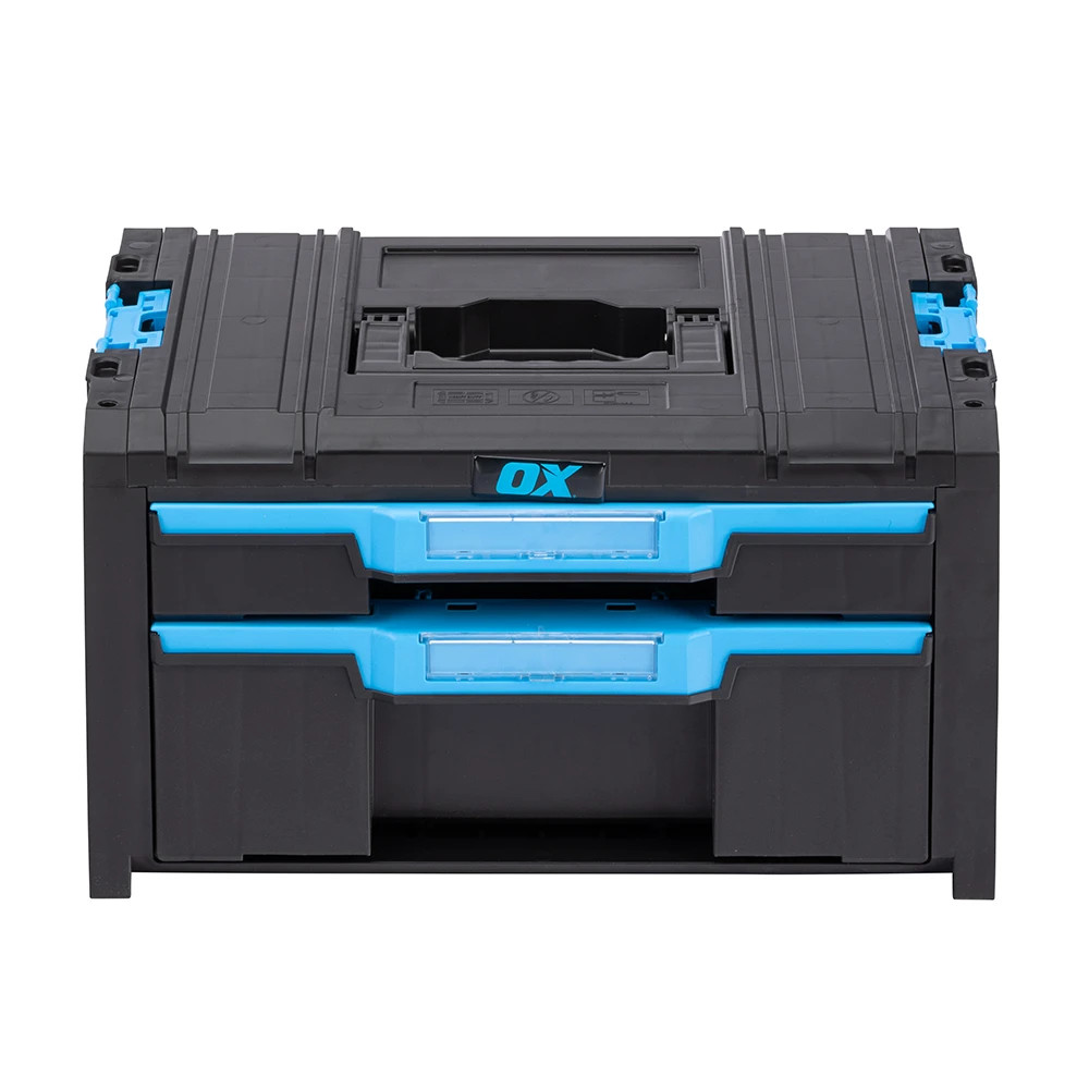 OX TOOLTREK Trade 2 Drawer Tool Box | OX Tools Toolboxes With Drawers ...