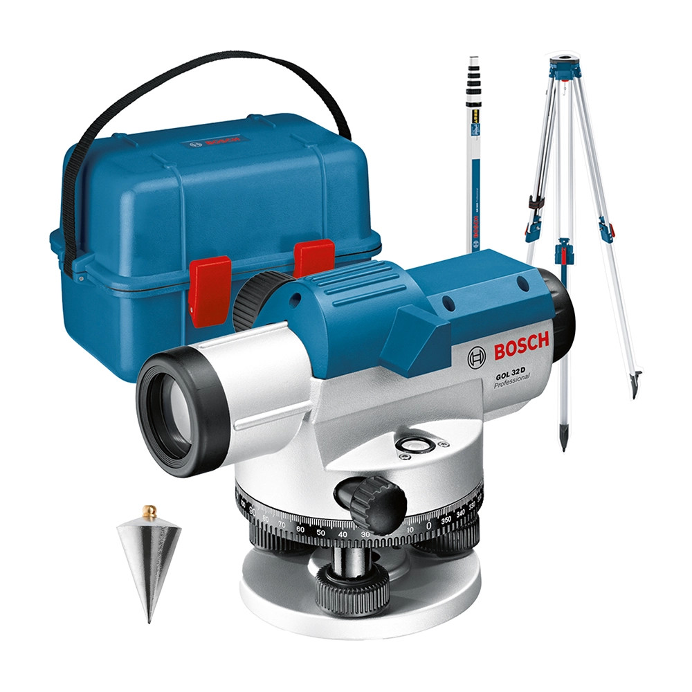Bosch GOL 32D Professional Optical Level Set (Complete with BT160 & GR500)