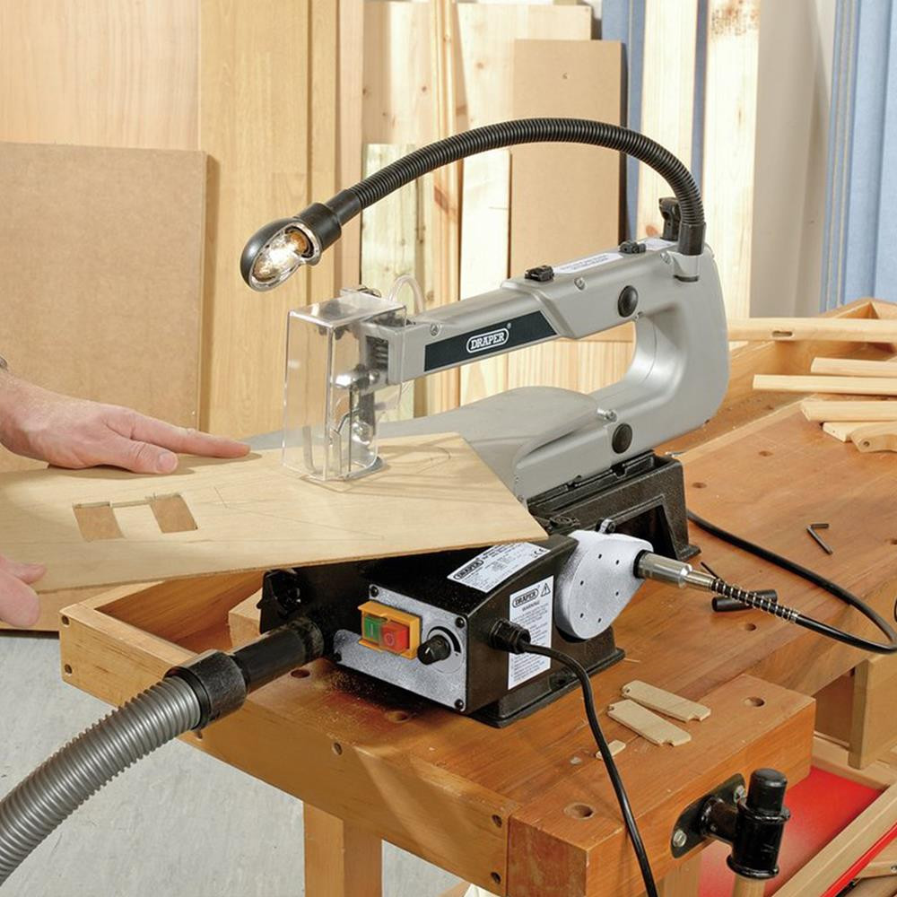 Draper 405mm Variable Speed Scroll Saw With Flexible Drive Shaft And ...