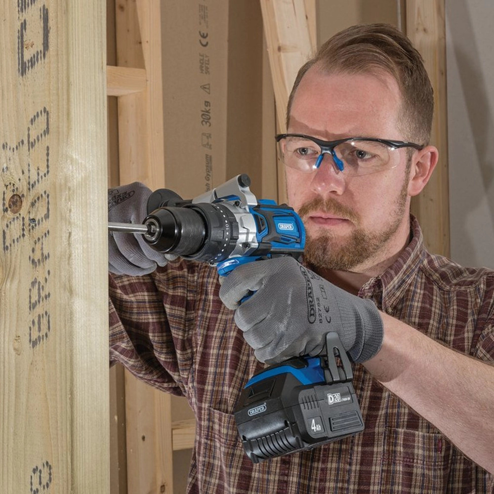Draper D20 20V Combi Drill with 1x 4.0Ah Battery, Charger and Case ...