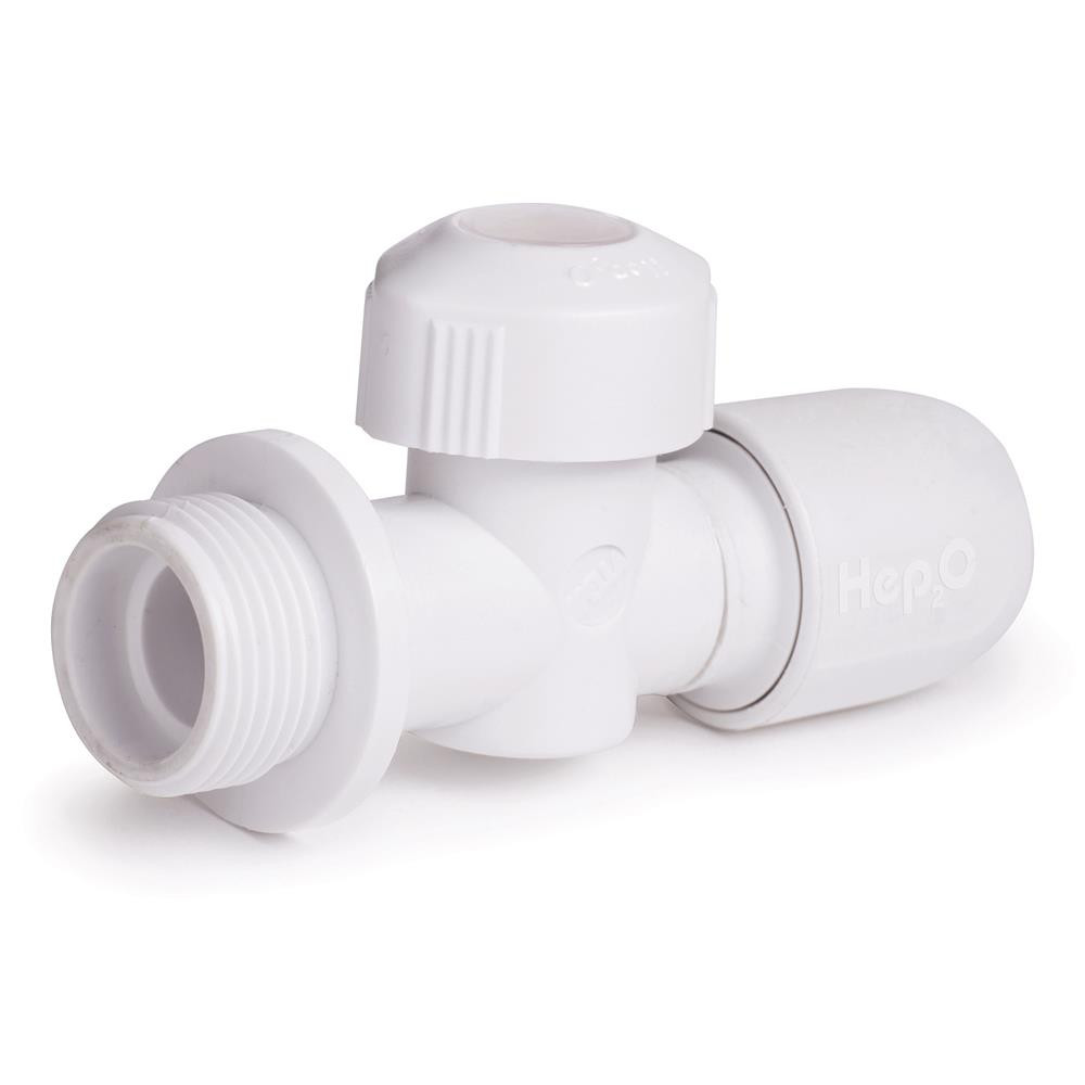 Hep20 15mm x 3/4'' Appliance Valve White | Hep20 Push Fit | ITS.co.uk
