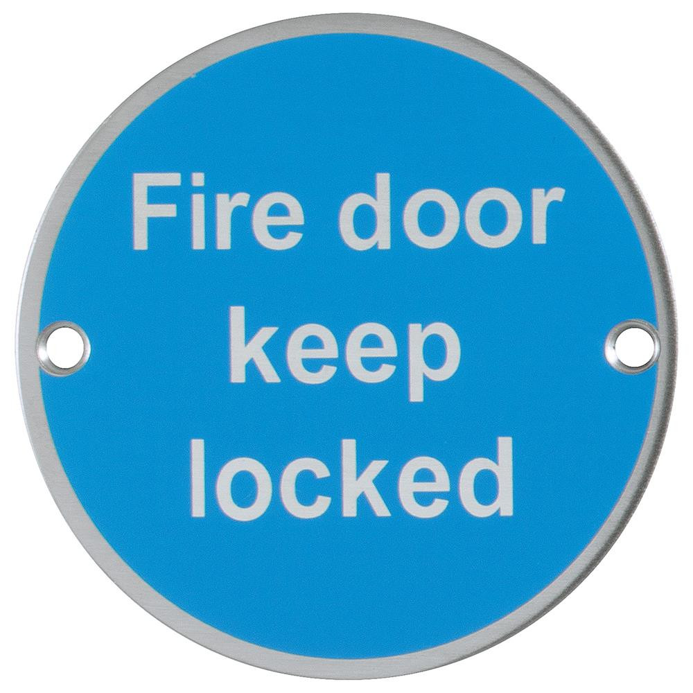 Hoppe Fire Door Keep Locked Sign AR901 | ITS.co.uk|