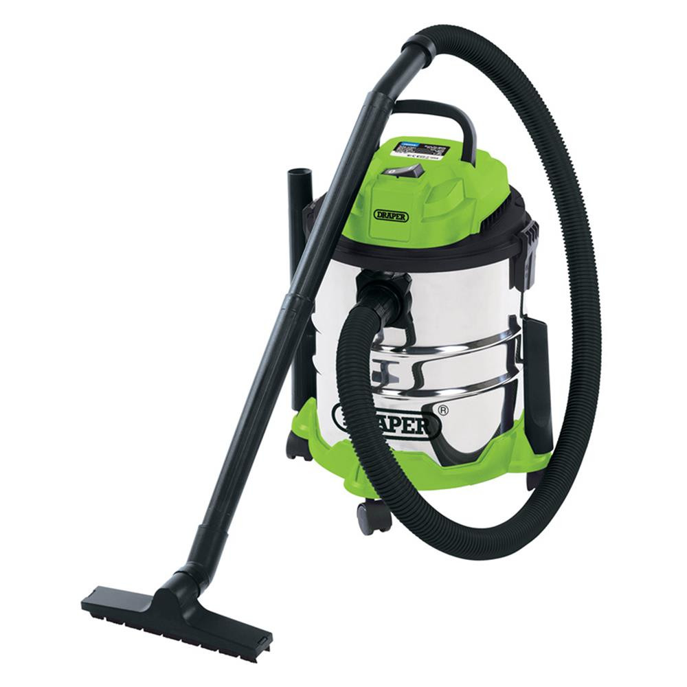 Draper 20L Wet And Dry Vacuum Cleaner With Stainless Steel Tank (1250W)