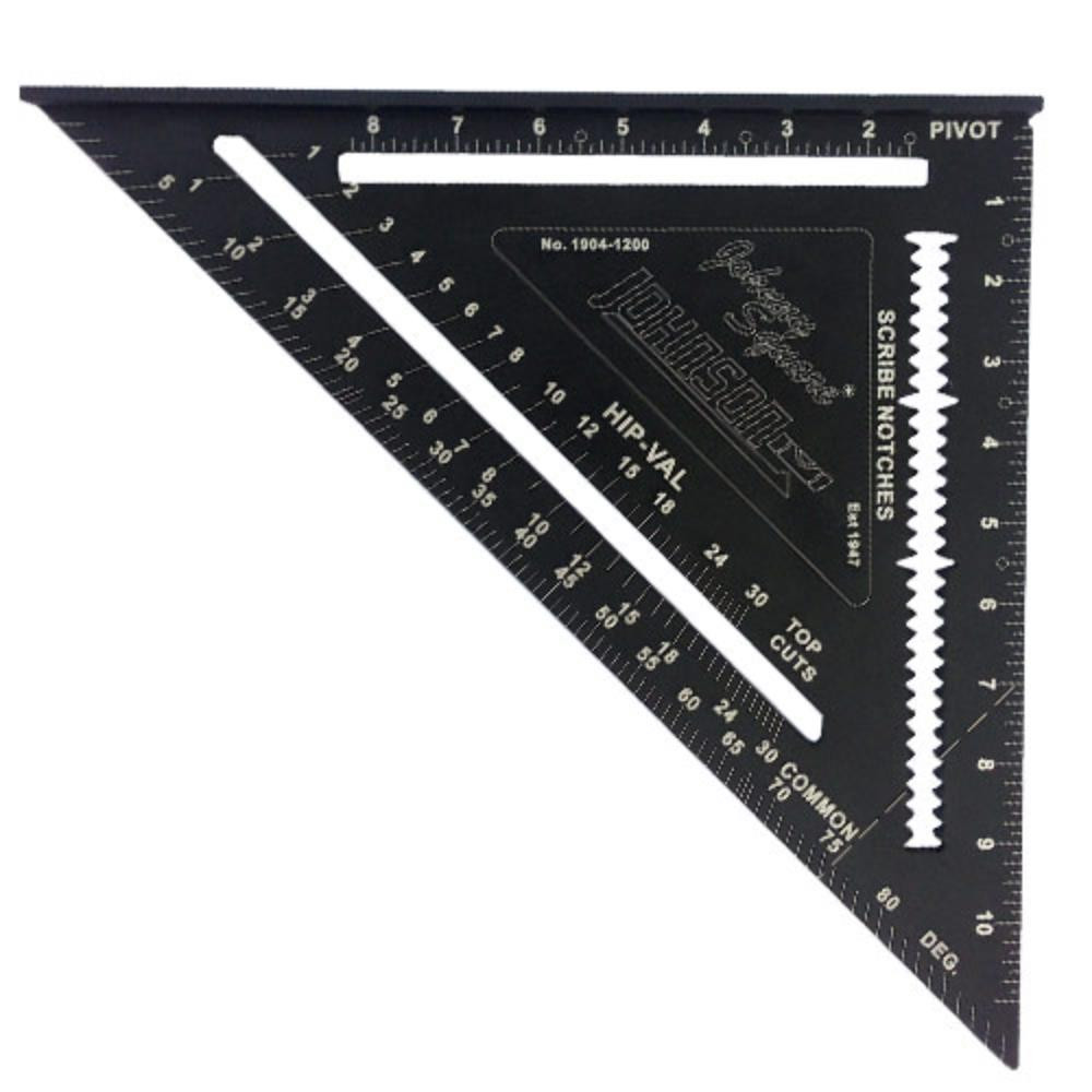 Johnson Professional Easy-Read Aluminium Rafter Square 12''