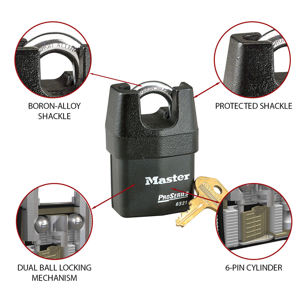 Master Lock 54mm ProSeries Shrouded Laminated Steel Heavy-Duty ...