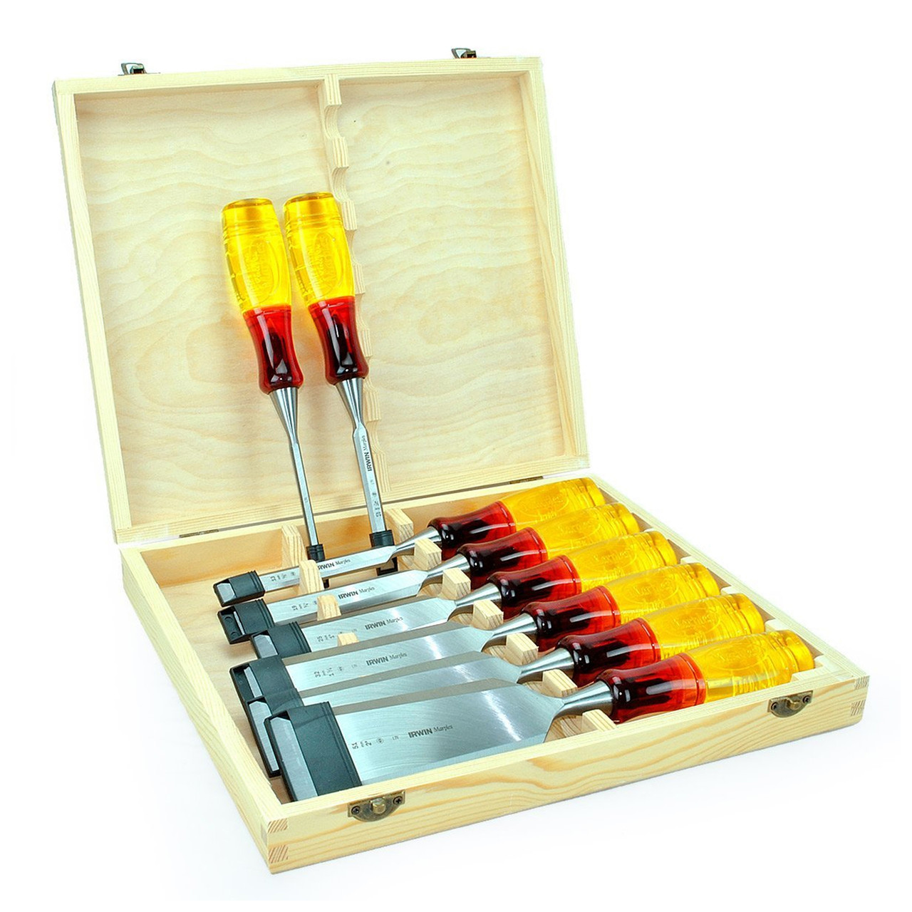 Marples M373 8 Piece Splitproof Bevel Edge Chisel Set | Marples Wood ...