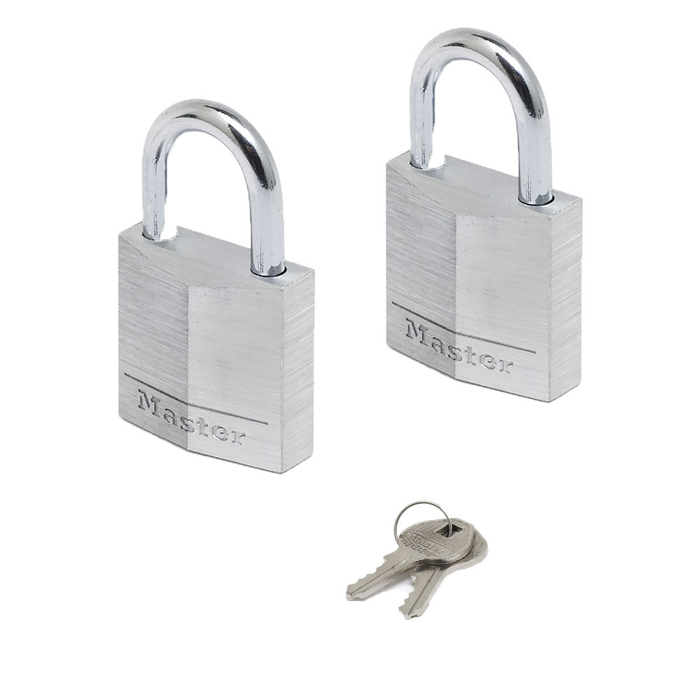 Master Lock 30mm Aluminium Padlock 18mm Shackle 5mm Diameter Twinpack ...