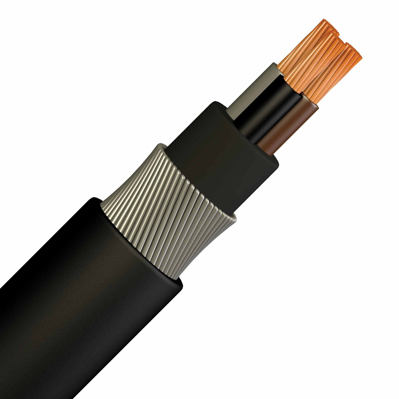 Pitacs TIME 3 Core Steel Wire Armoured Cable 6943X 2.5mm² Black 25m