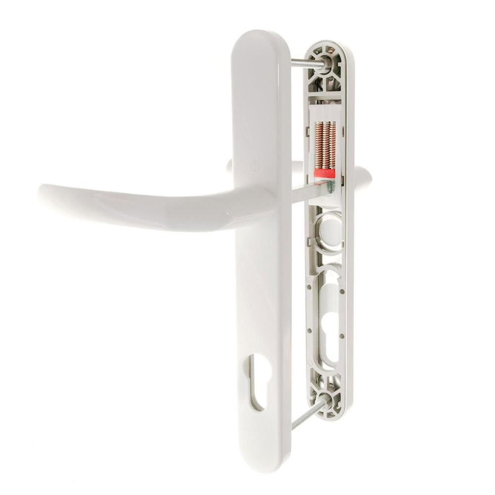 Hoppe Atlanta Aluminium Security Handle - 122F 70mm White | ITS.co.uk|