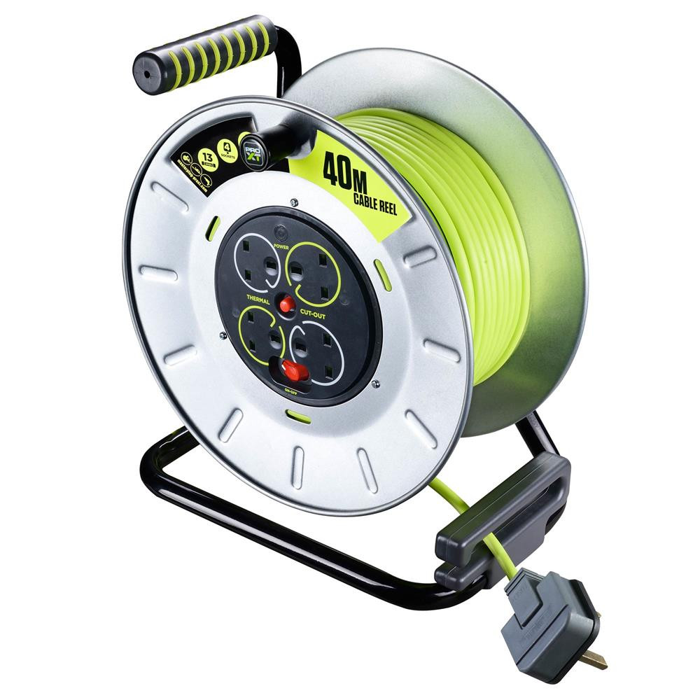 Masterplug 240v 40m 4 Socket 13A Metal Cable Reel | Masterplug ...