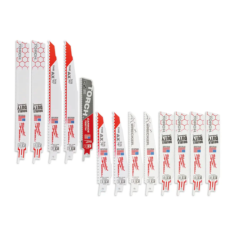 Milwaukee SAWZALL Demolition Blades - 13 Piece | ITS.co.uk|