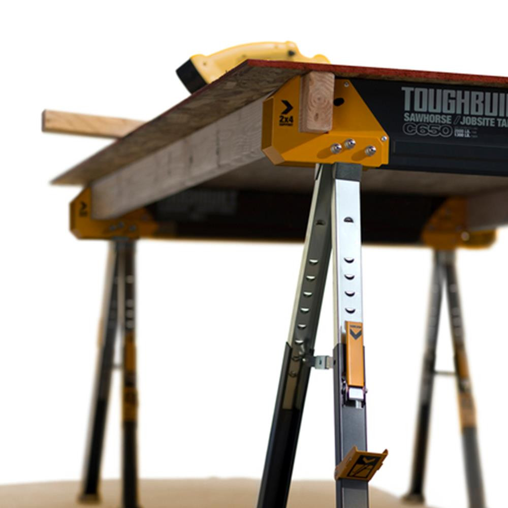ToughBuilt TB-C650-2 ToughBuilt C650 Saw Horse/Adjustable Jobsite Table ...