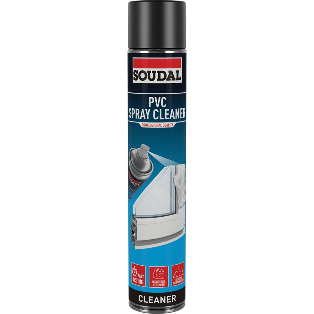 Soudal Aerosol Spray Cleaner for PVCu - Clear (750ml) | Soudal Cleaners ...