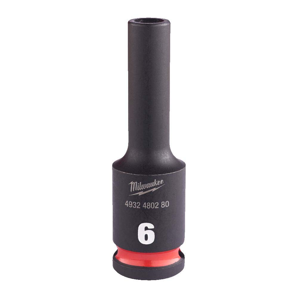 Milwaukee 6mm 3/8” Sq. SHOCKWAVE Impact Deep Socket | Milwaukee ...
