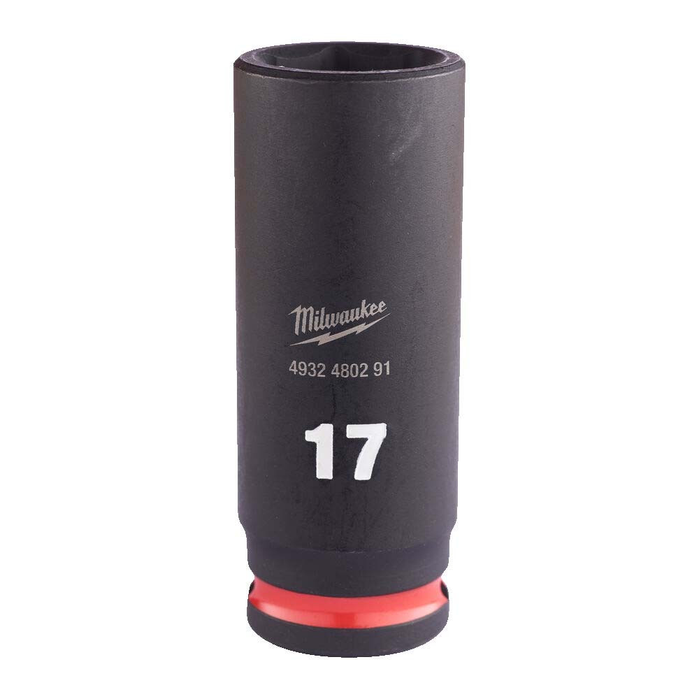 Milwaukee 17mm 3/8” Sq. SHOCKWAVE Impact Deep Socket | Milwaukee ...
