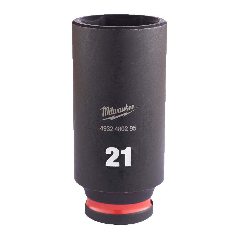 Milwaukee 21mm 3/8” Sq. SHOCKWAVE Impact Deep Socket | Milwaukee ...