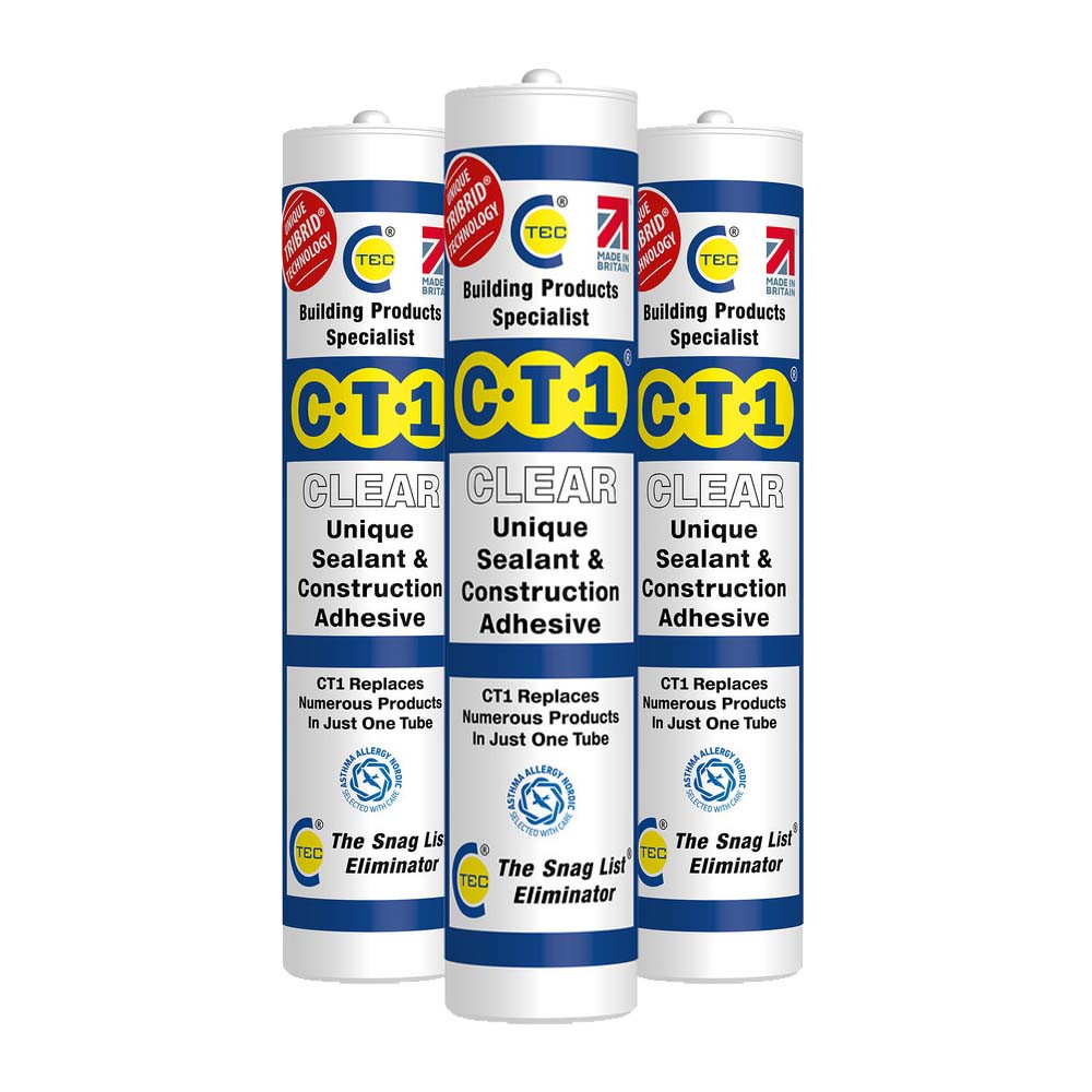 CT1 TRIBRID Unique Sealant & Construction Adhesive - 290ml Clear - Pack ...