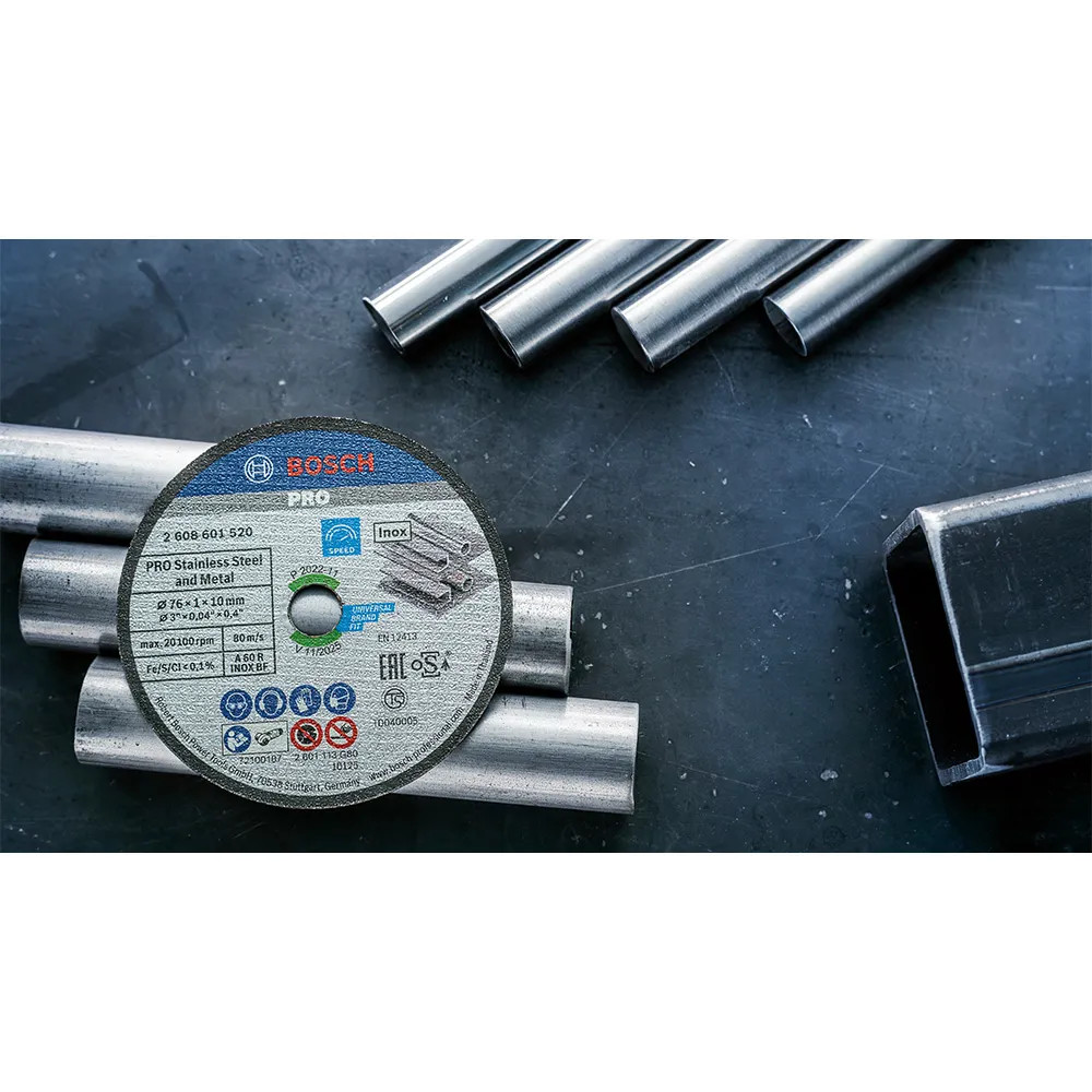 Bosch 76 x 10 x 1.0mm Expert for Inox Metal Cutting Discs - Pack of 5 ...