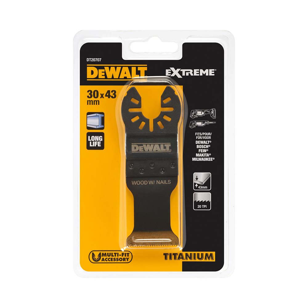 Dewalt DT20707-QZ 43 x 30mm Titanium Multi Tool Blade | Dewalt Multi ...