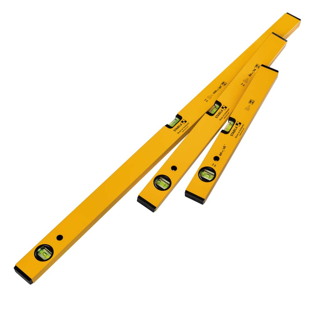 Stabila Type 70 3 Piece Spirit Level Set - 400/600/1000mm | ITS.co.uk|