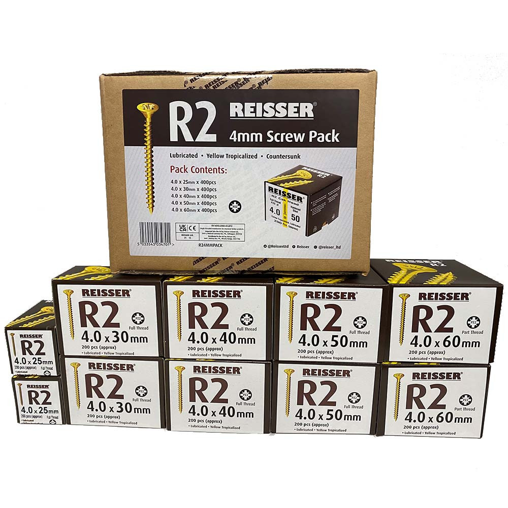 Reisser R2 Special 4mm Wood Screw Bundle - 2000 Screws | Reisser Wood ...