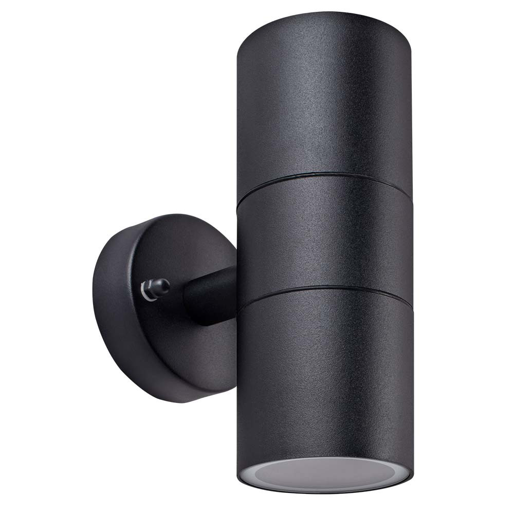 Luceco Azurar External Stainless Steel Up/Down Wall Light - Black ...