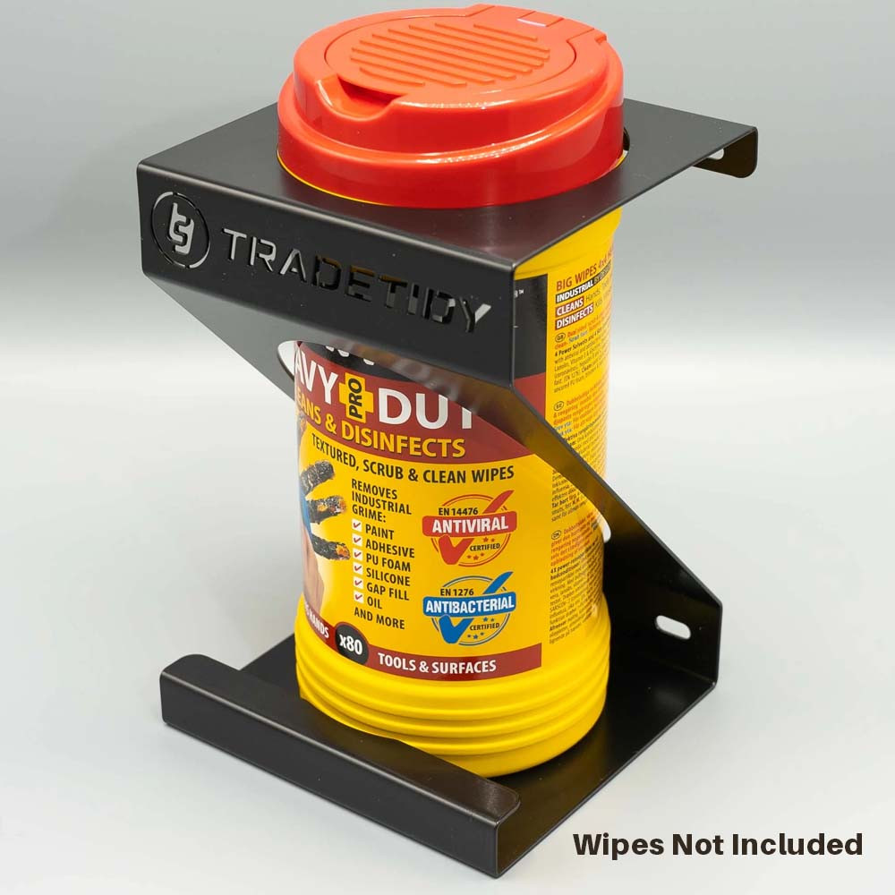 Trade Tidy Wipes Holder - Black | Trade Tidy Van Shelving & Racking ...