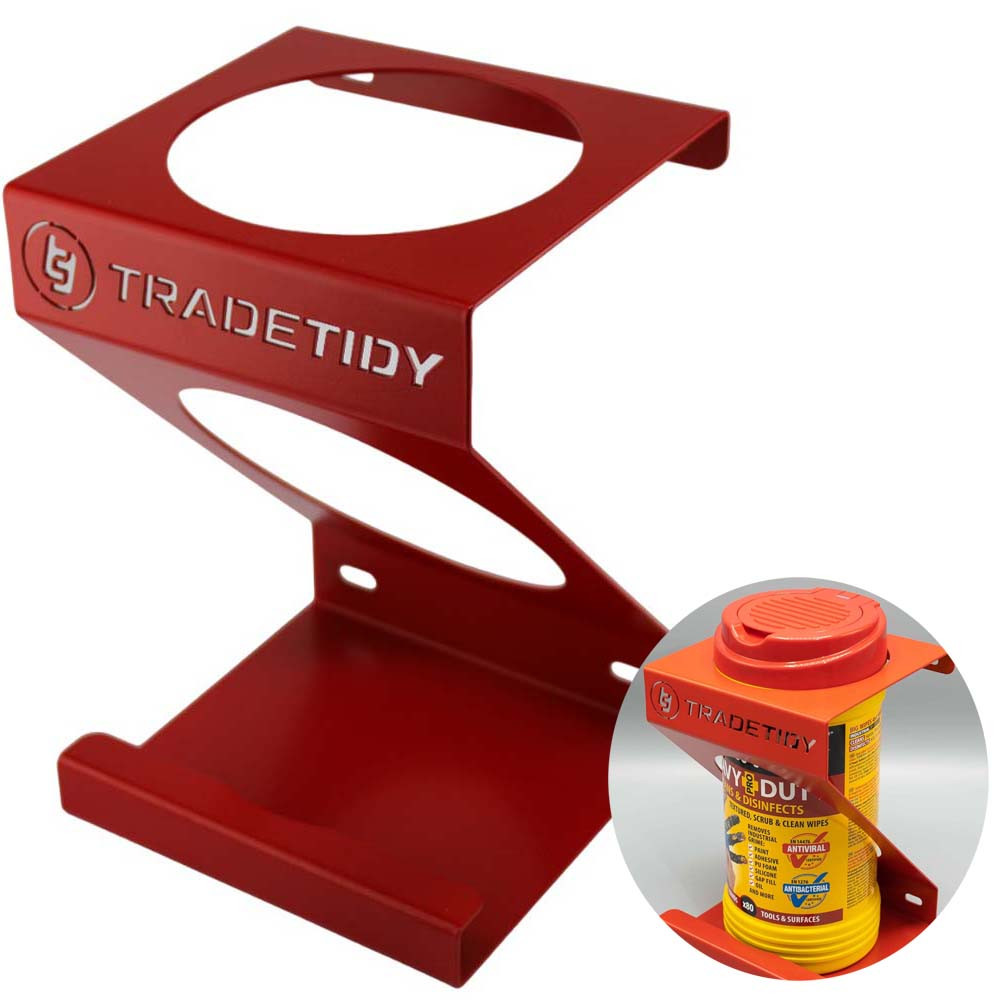 Trade Tidy Wipes Holder - Red | Trade Tidy Van Shelving & Racking | ITS ...