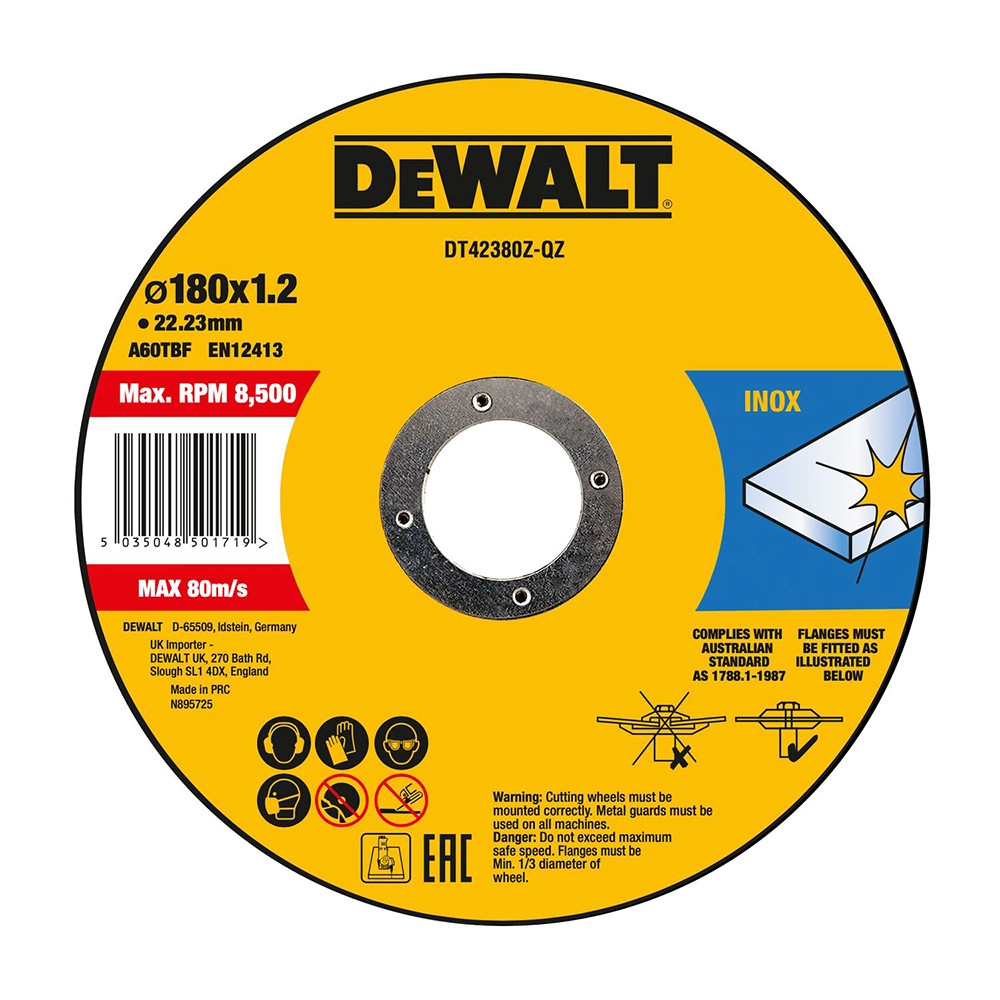 Dewalt DT42380Z-QZ 180mm x 22.23mm Metal Cutting Disc | Dewalt Cutting ...