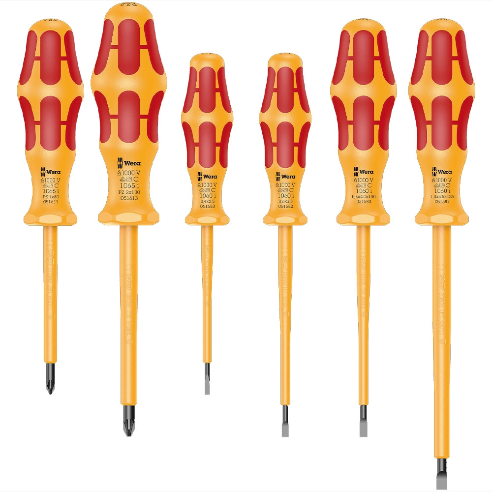 Diamond Ring Wera Kraftform - 6 Piece Insulated Electrical Screwdrivers ...